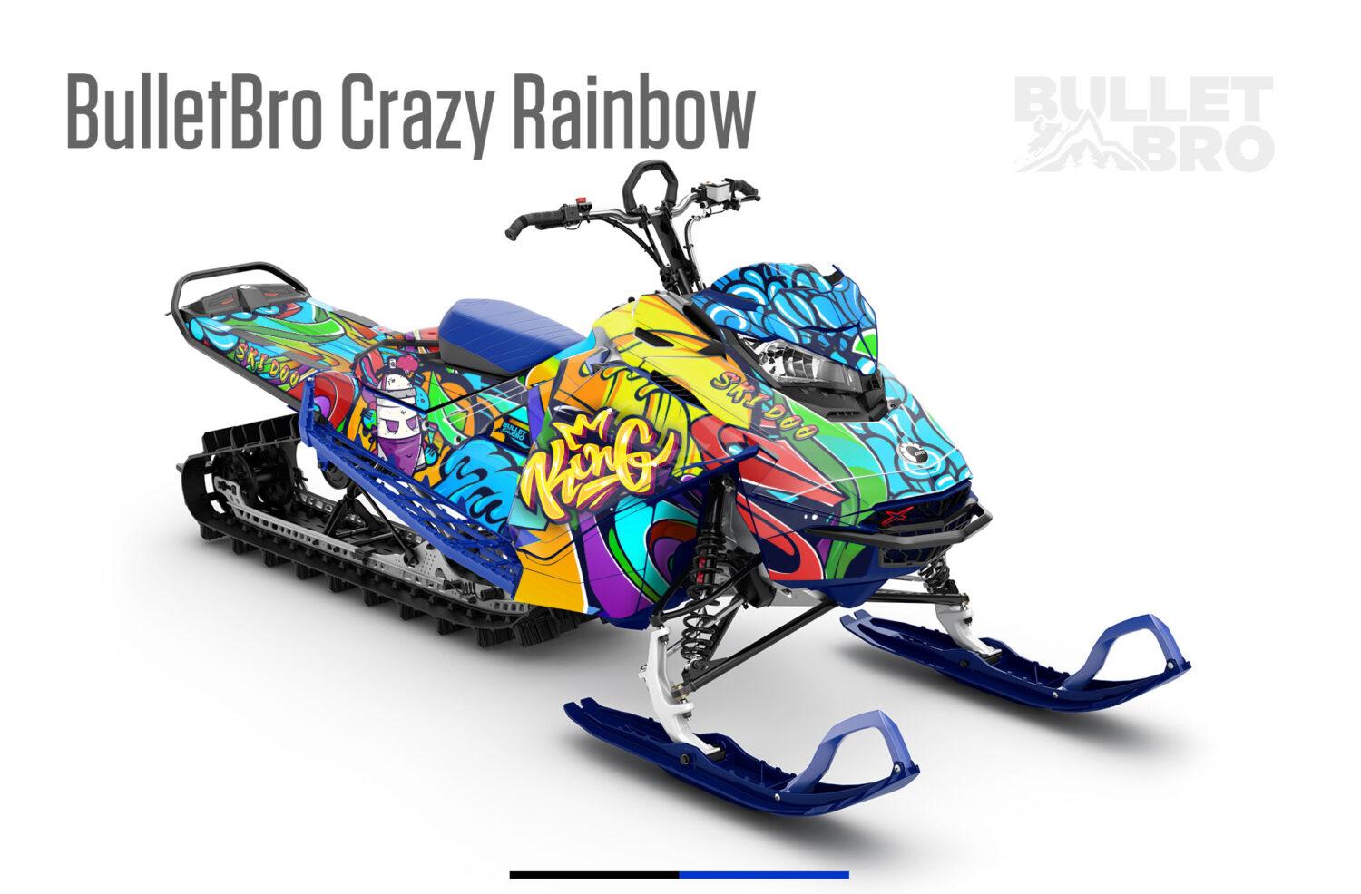Купить наклейки Crazy Rainbow на SKI-DOO Summit REV-GEN4 – BULLETBRO