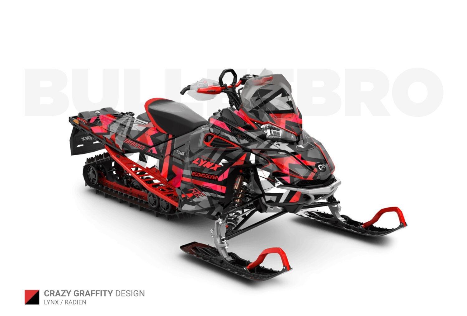Купить наклейки Crazy Graffity на снегоход LYNX на платформе RADIEN – BULLETBRO