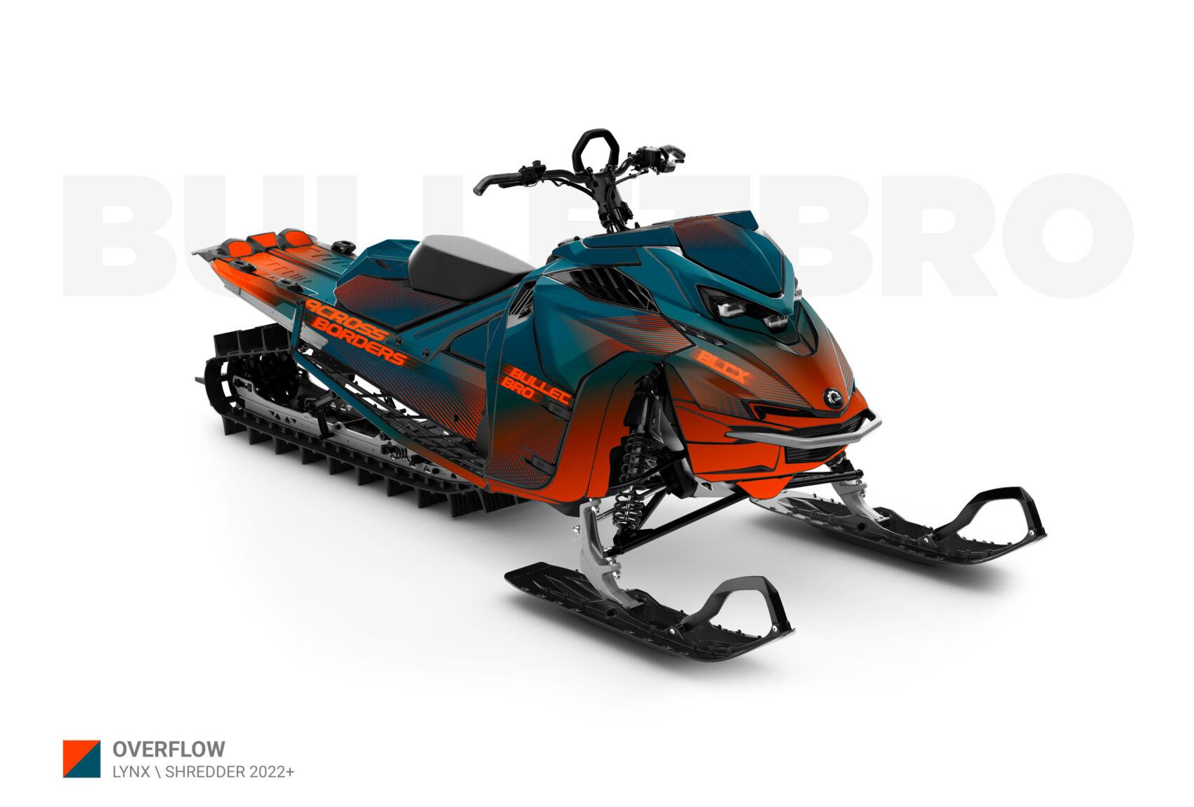 Купить наклейки Overflow на снегоход LYNX на платформе SHREDDER – BULLETBRO